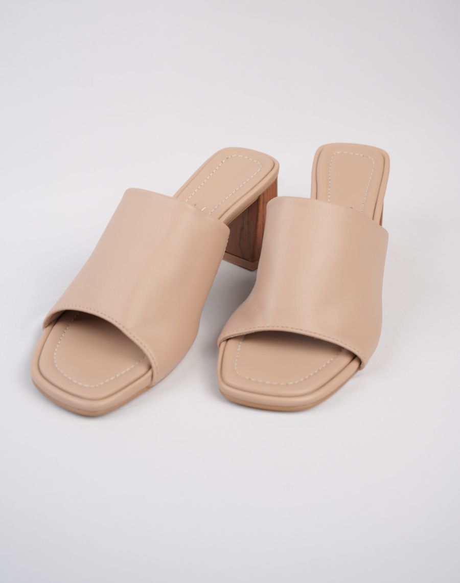 Sandal Mid heel Slider – Leather Collection